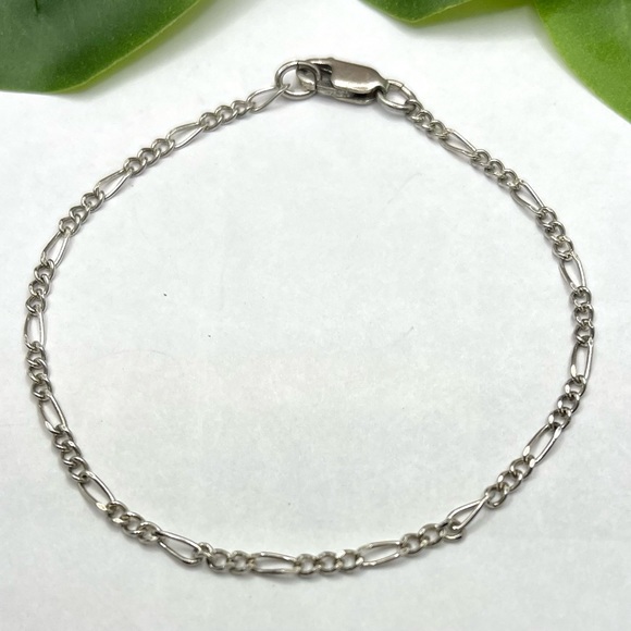 Jewelry | Vintage Sterling Silver Chain Bracelet 775long | Poshmark